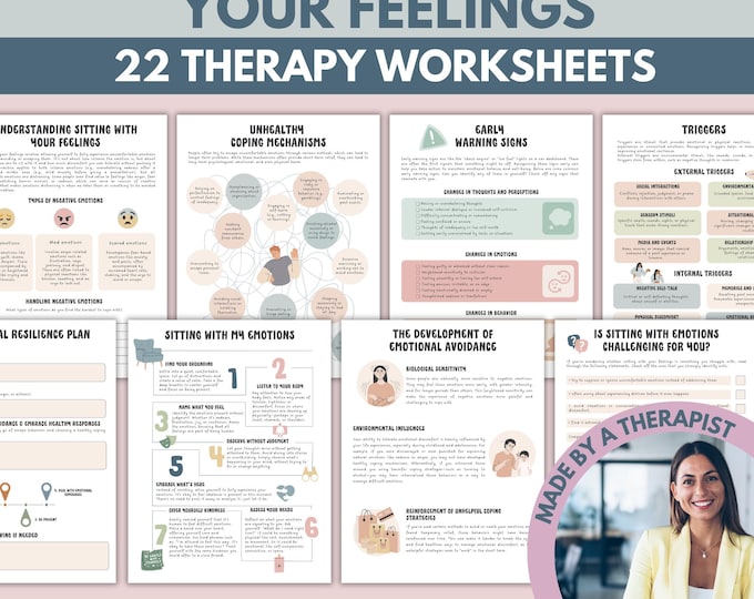 CBT Bundle CBT Worksheets Cognitive Behavior Therapy Cognitive ...