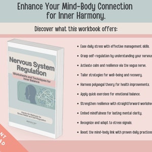 Nervous System Regulation Workbook, Somatic Exercise Polyvagal Theory ...