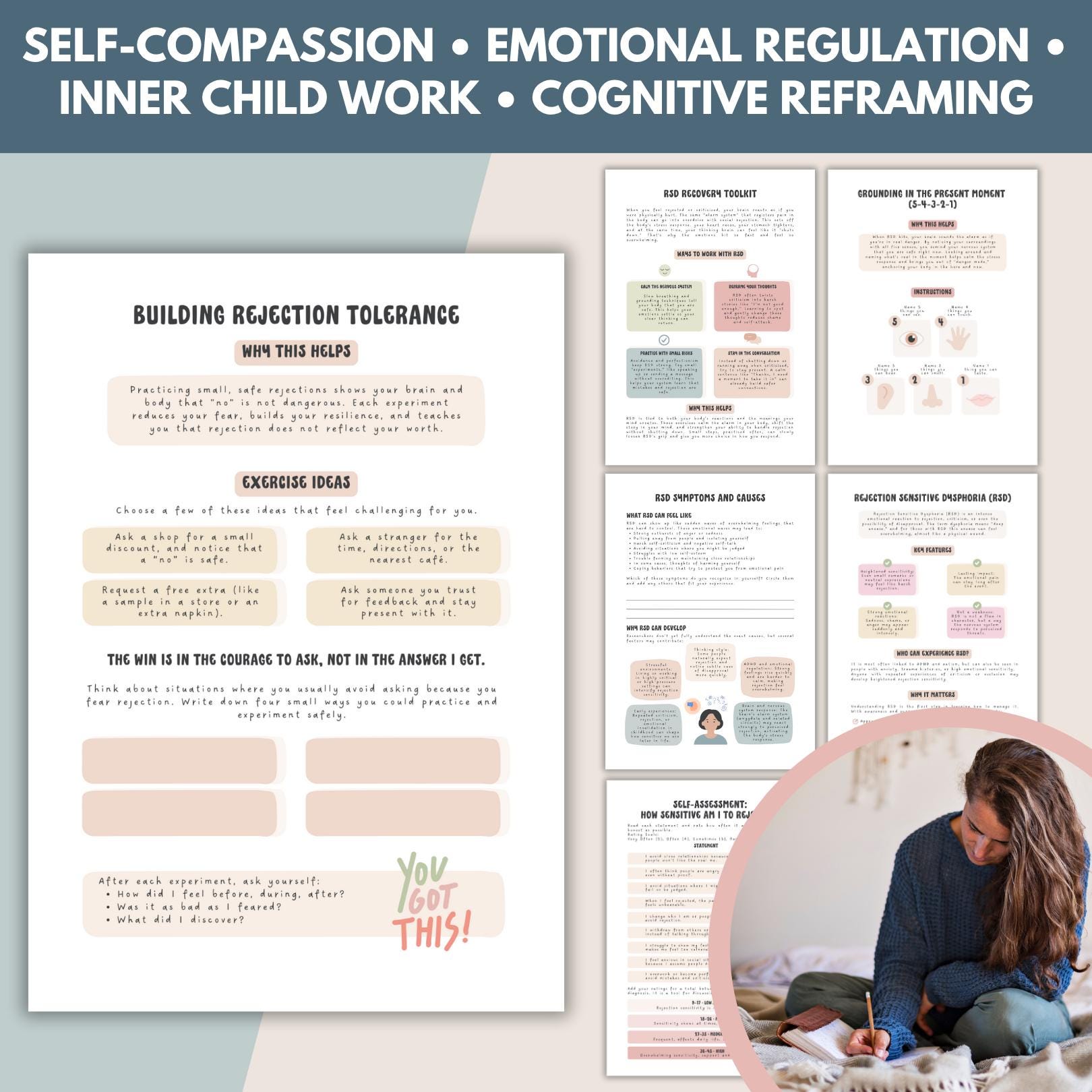 Rejection Sensitivity Dysphoria Worksheets: Emotional Regulation ...