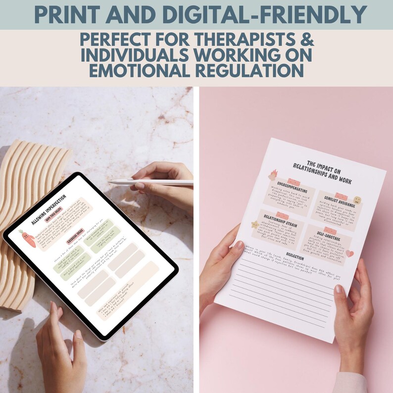 Rejection Sensitivity Dysphoria Worksheets: Emotional Regulation ...