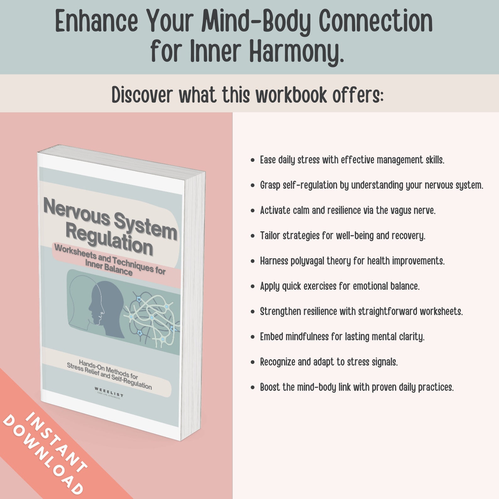 Nervous System Regulation Workbook Somatic Exercise Polyvagal - Etsy Canada