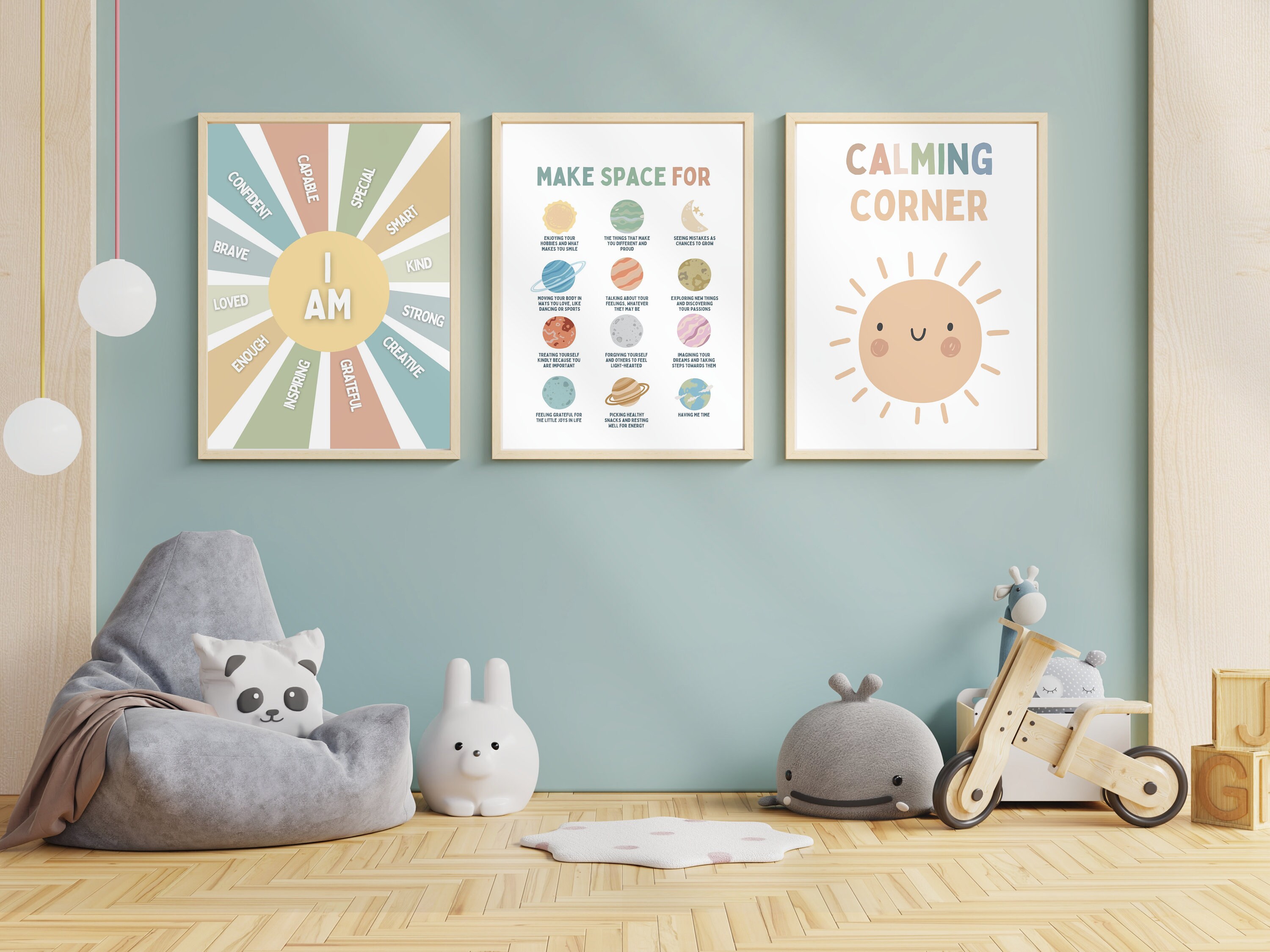 Set of 15 Calming Corner Posters, Coping Techniques Wall Art for Kids ...