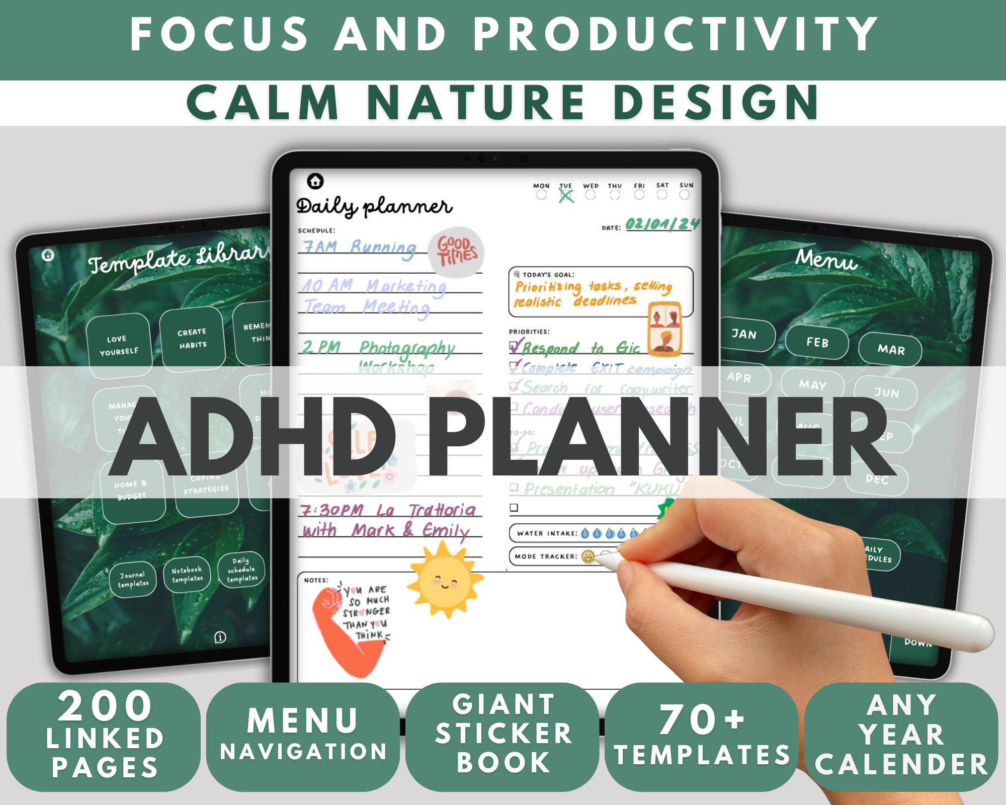 ADHD Digital Planner (by an Adhder) for Ipad, Goodnotes & Android ...