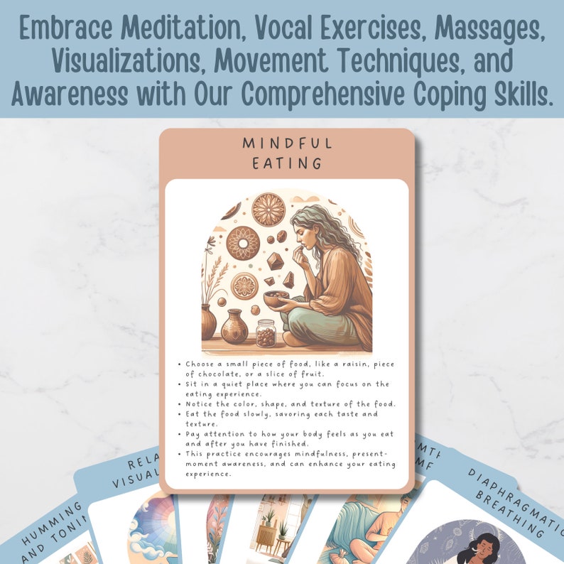Somatic Therapy Coping Skill Cards Exercise Awareness Healing - Etsy UK