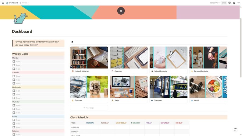 Ultimate Student Notion Template – Stay Organized! - Etsy