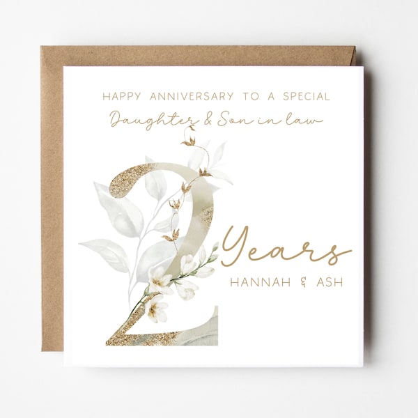 Anniversary Cards Daughter and Son in Law - Etsy UK
