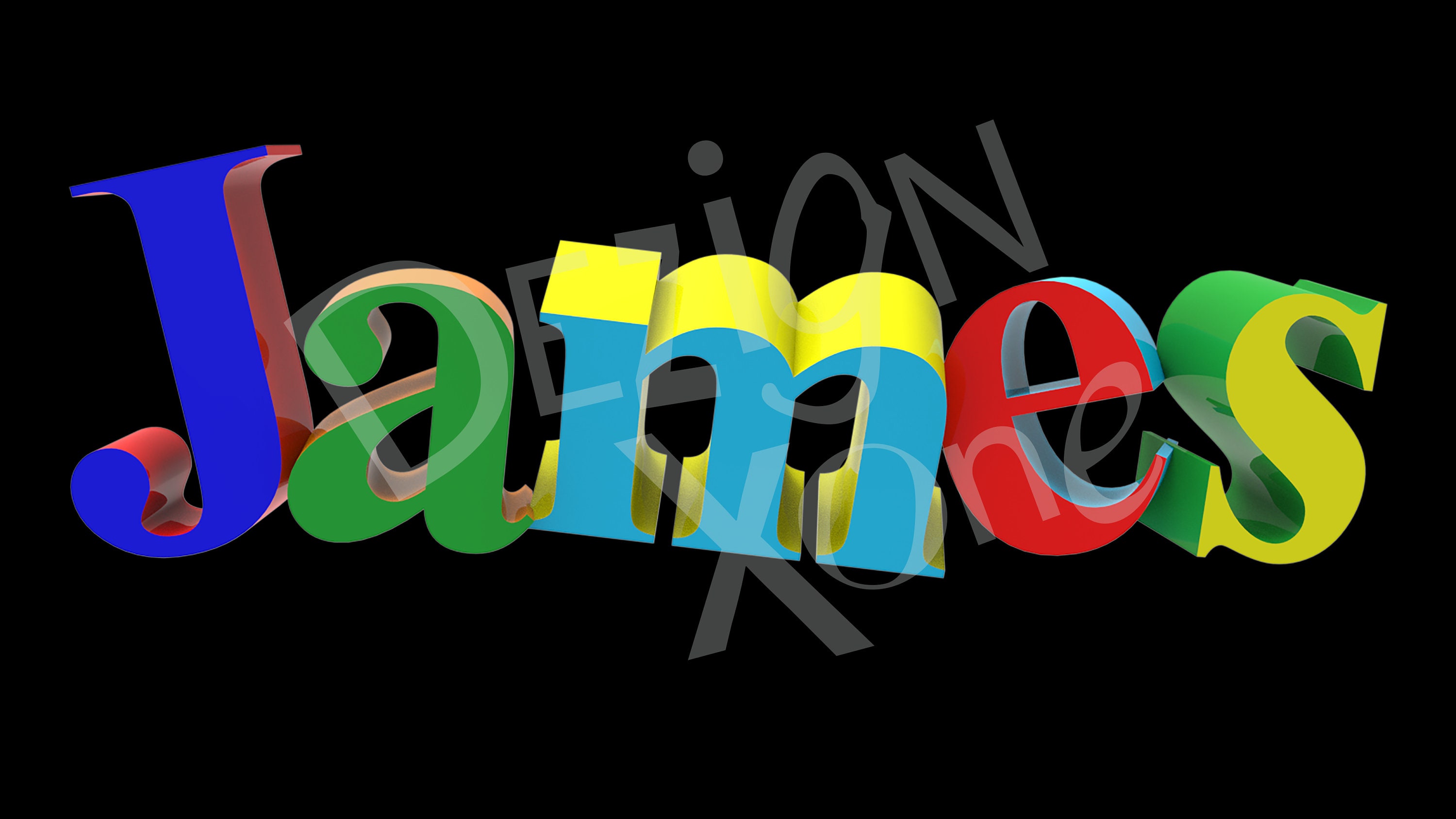 3 Pack Deal JAMES 3D Digital Wallpaper or Design Art Instant Download ...