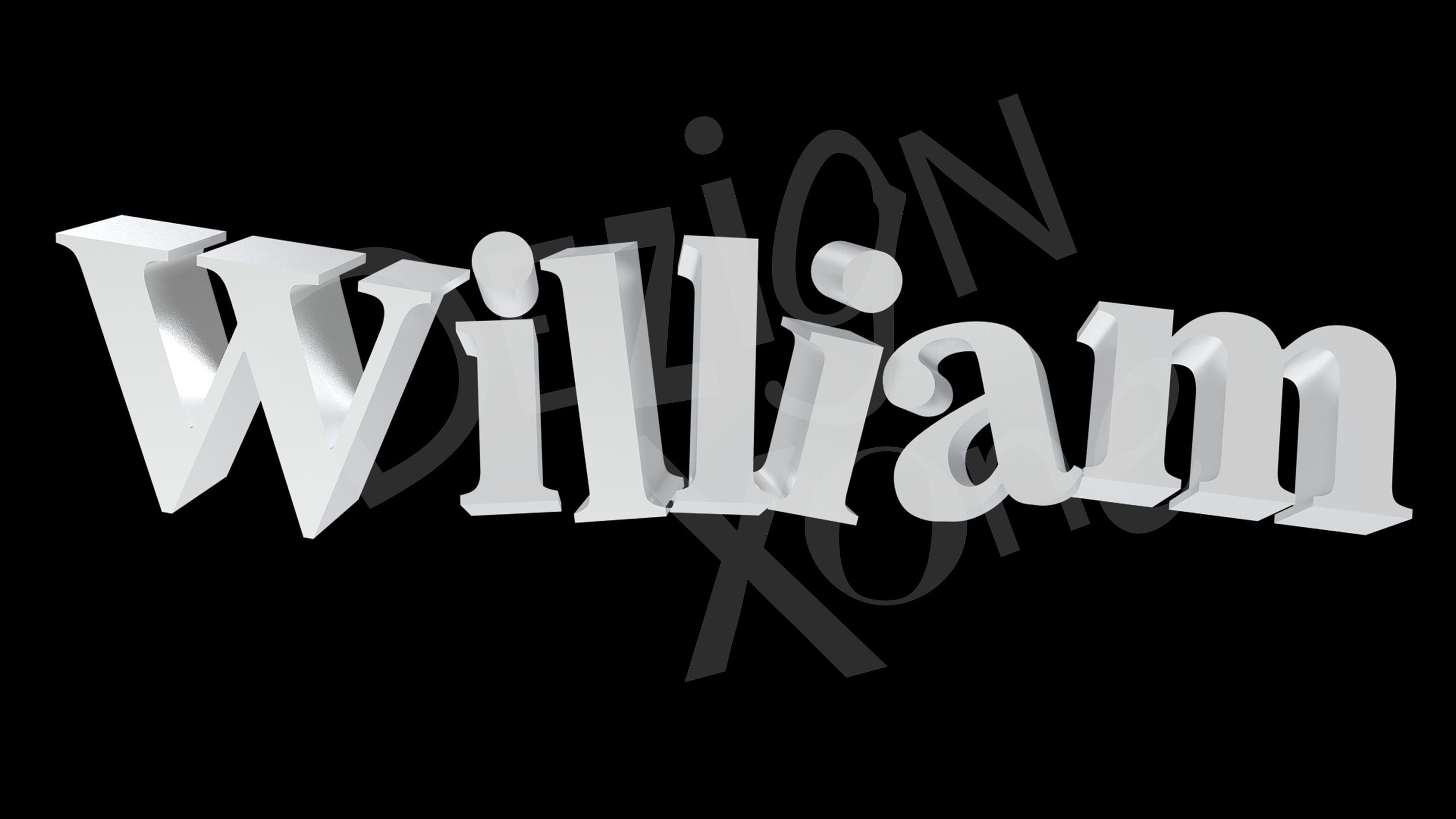 3pack Deal WILLIAM 3D Digital Wallpaper or Design Art Instant Download ...