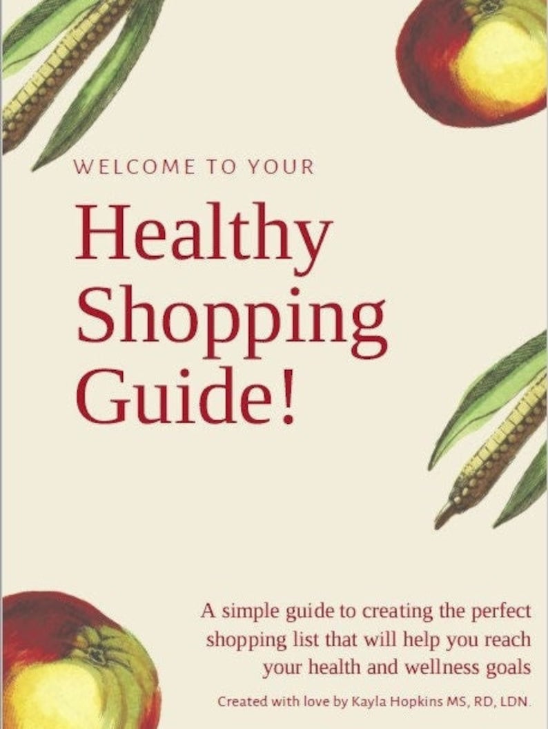 Healthy Grocery Shopping Guide - Etsy