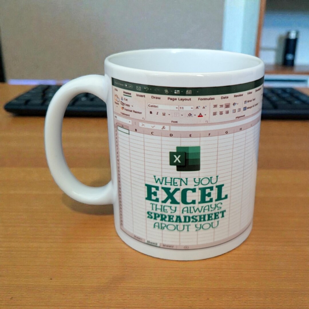 Excel Spreadsheet Mug Secret Santa Christmas Birthday Colleague - Etsy