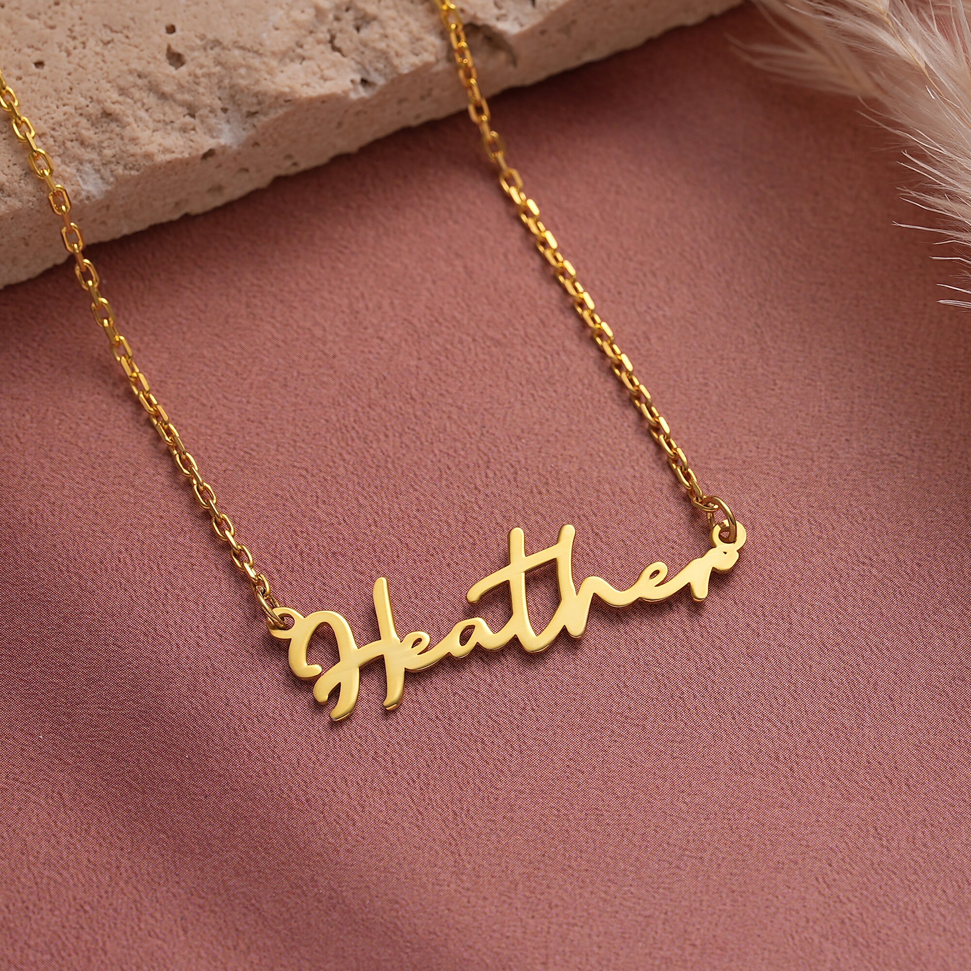 Personalized Gold Name Necklace Custom Gold Necklace Personalized Name Necklace Personalized