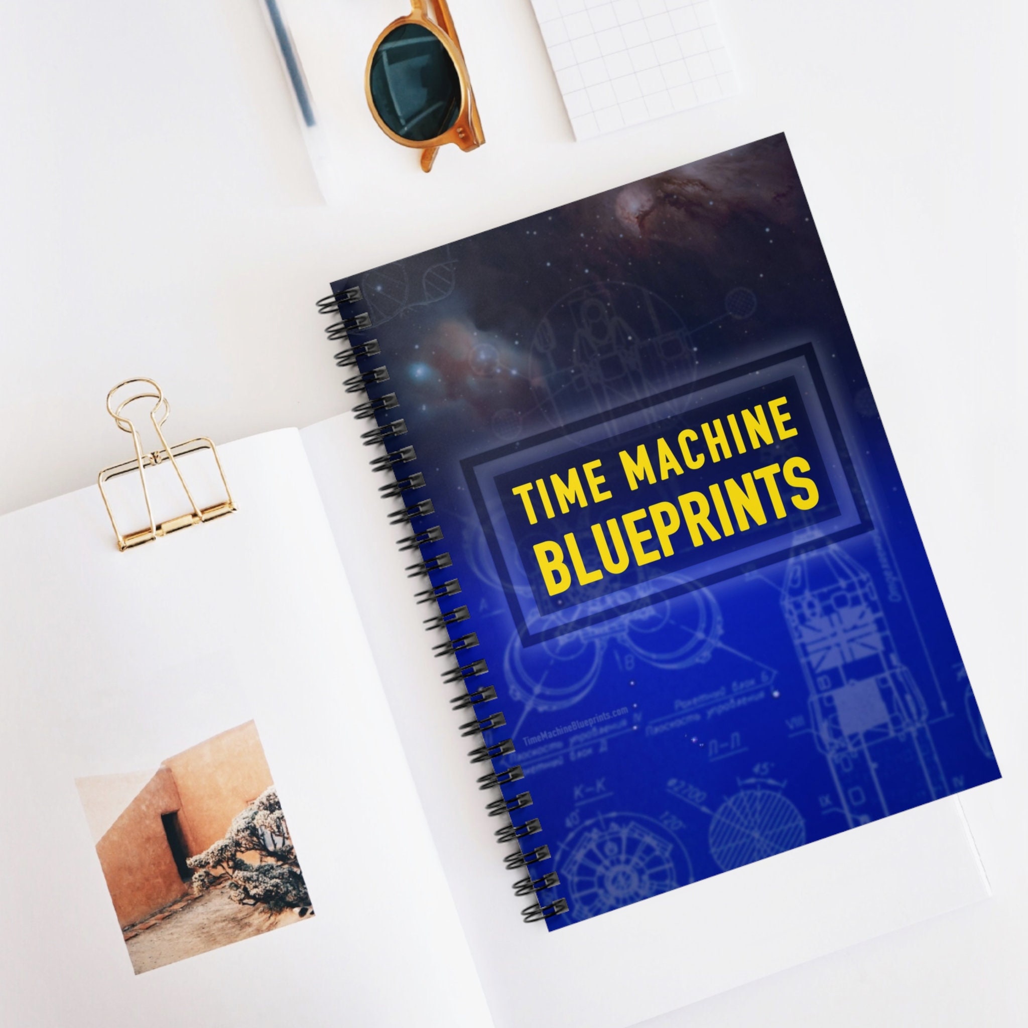 Official "time Machine Blueprints" Spiral Notebook - Ruled Line - Etsy