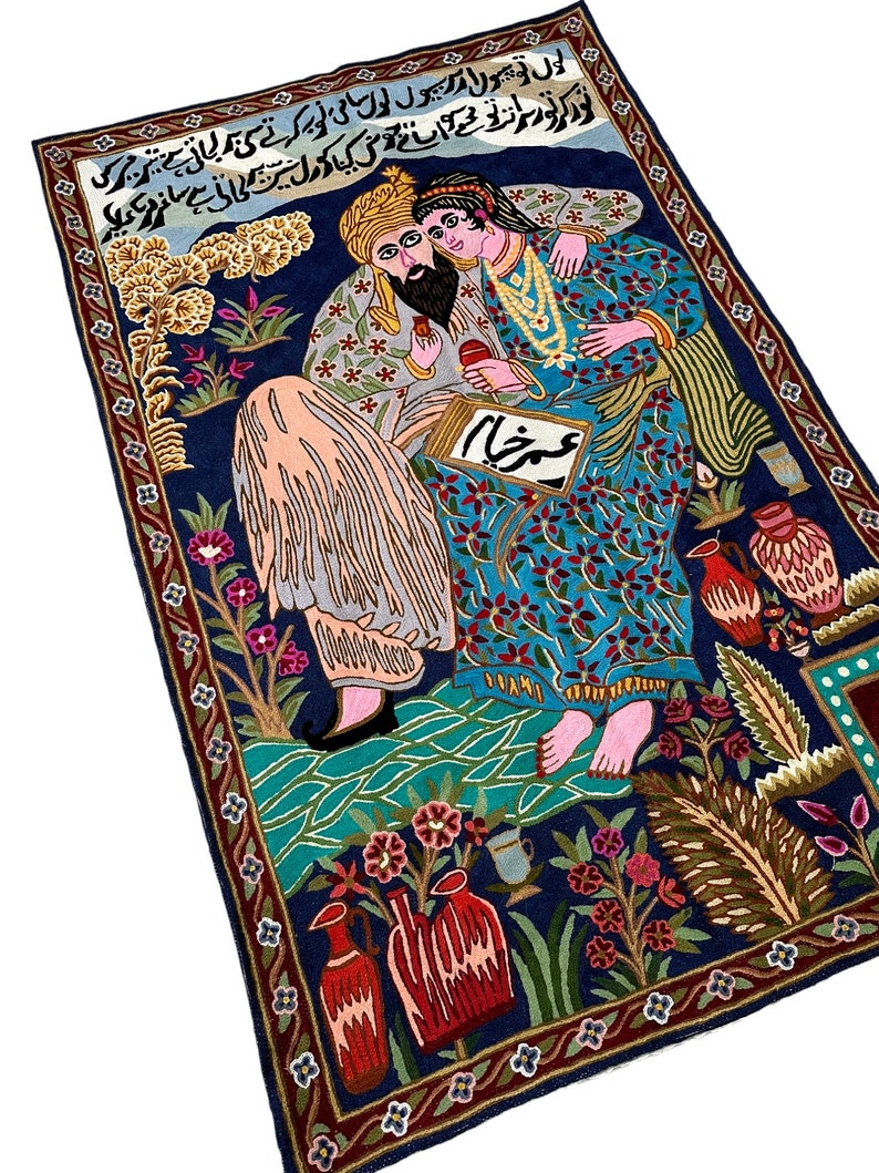 Hand Woven 3x5 Kashmiri Tapestry/wall Hanging, Boho Home Decor Rug ...