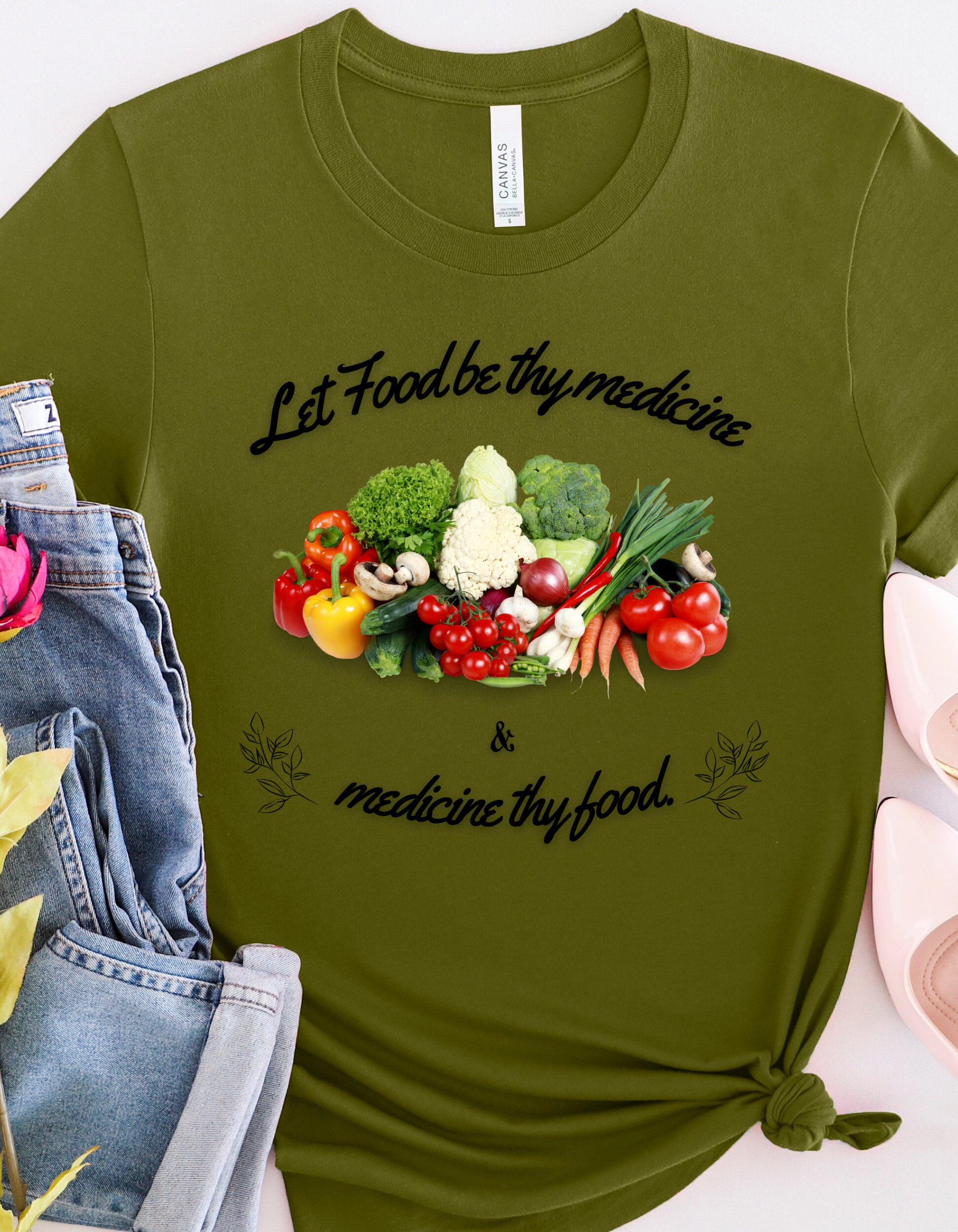 Let Food Be Thy Medicine & Medicine Thy Food Unisex Jersey Short Sheeve ...