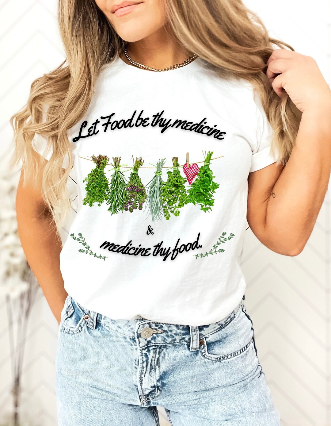 Let Food Be Thy Medicine & Medicine Thy Food Unisex Jersey Short Sheeve ...
