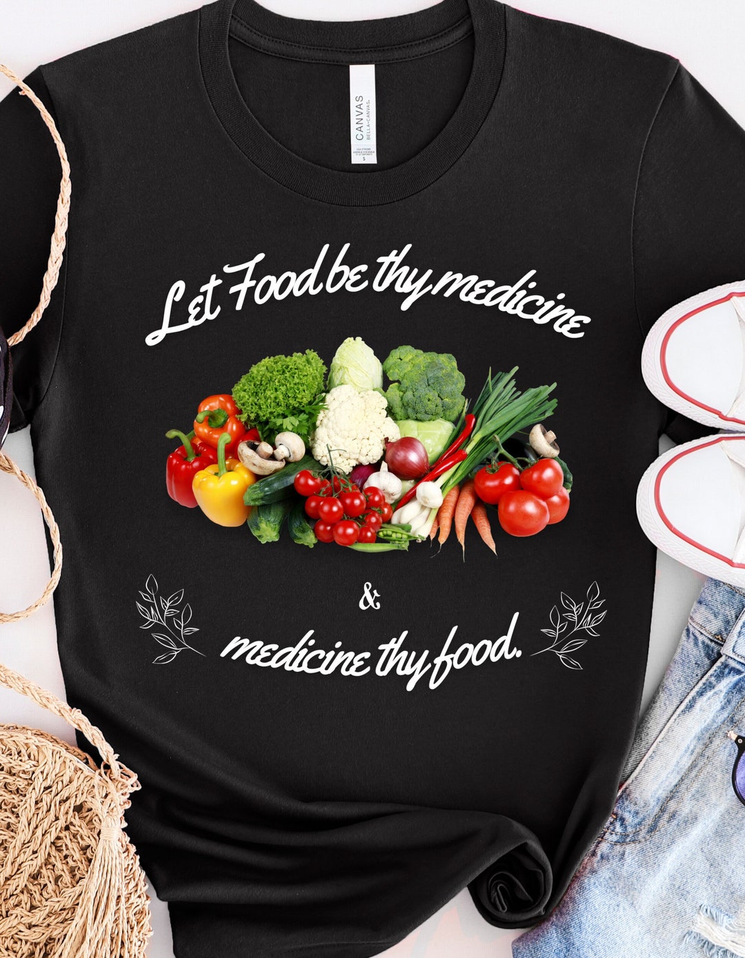 Let Food Be Thy Medicine & Medicine Thy Food Unisex Jersey Short Sheeve ...