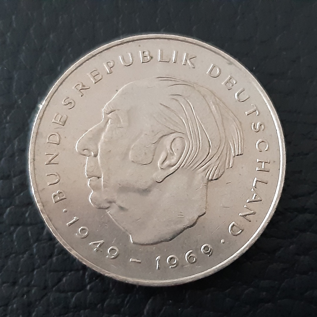 German 2 Mark 1986 J Theodor Heuss - Etsy