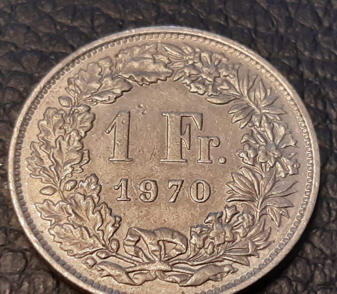 1 Swiss Franc of 1970. HELVETIA - Etsy