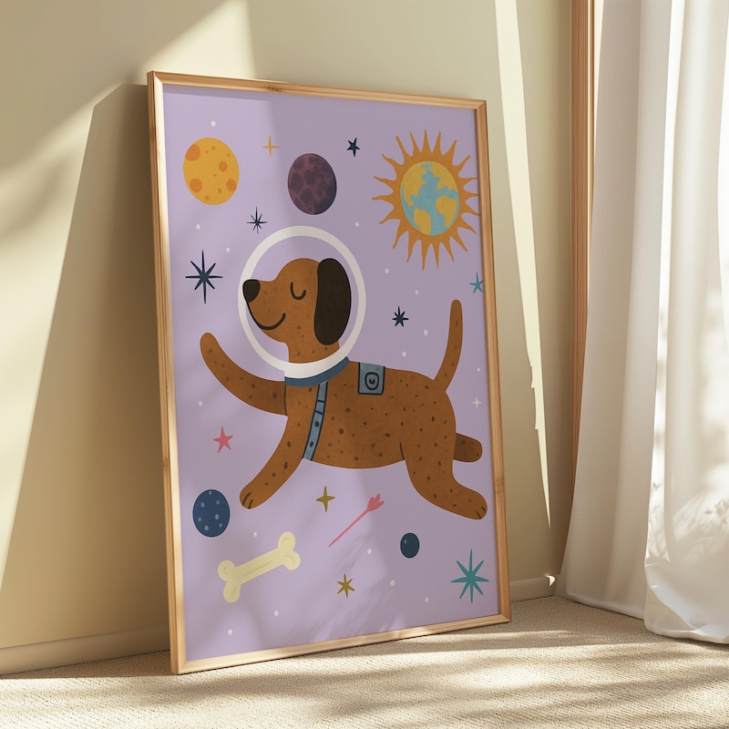 Space Dog Art - Etsy