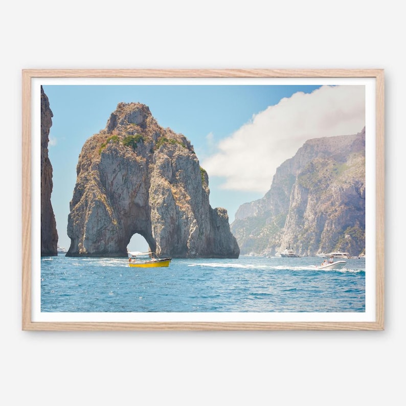 Faraglioni Rock Print, Capri Italy Wall Art, Amalfi Coast Printable ...