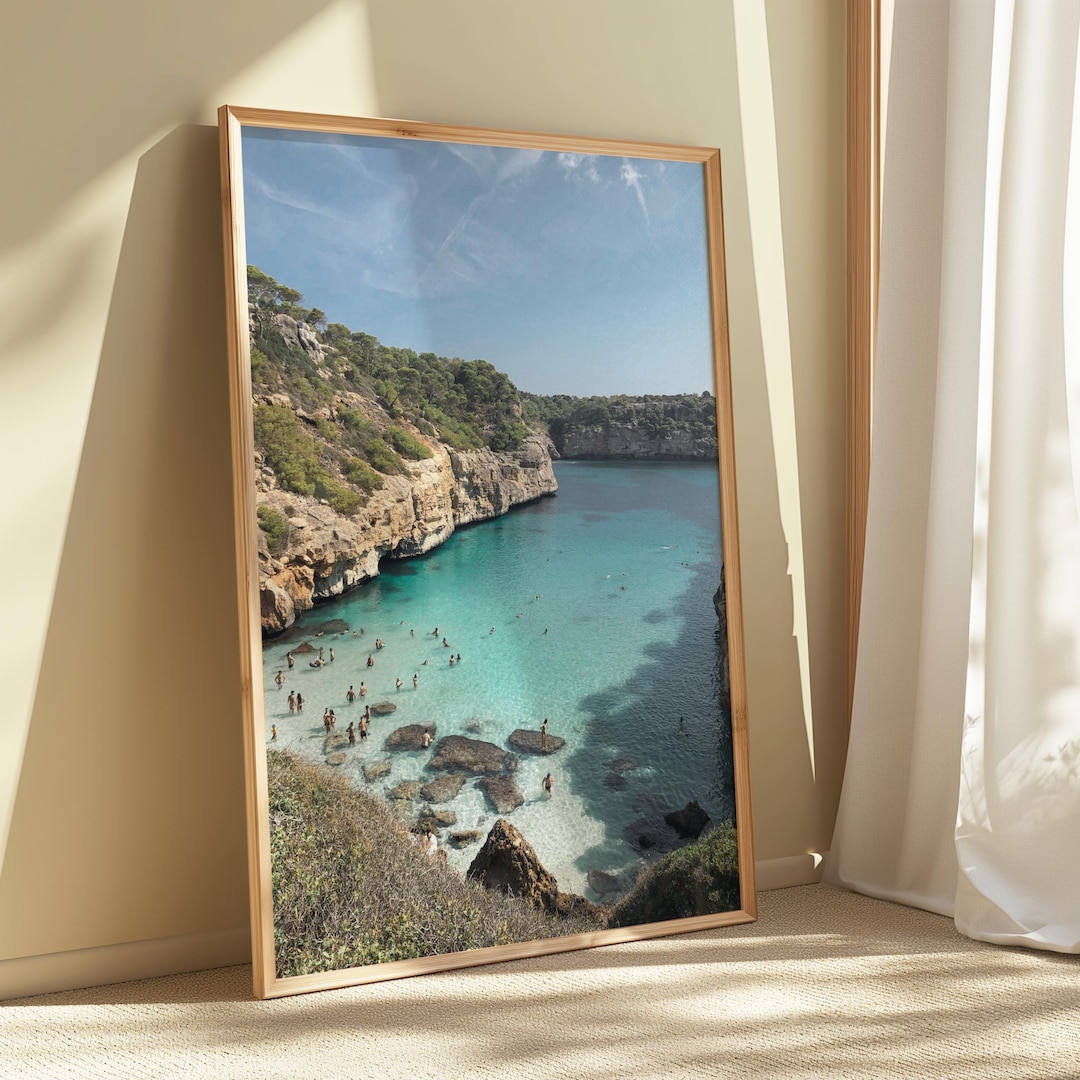 Mallorca Coastal Print – Spain Wall Art, Mediterranean Decor ...