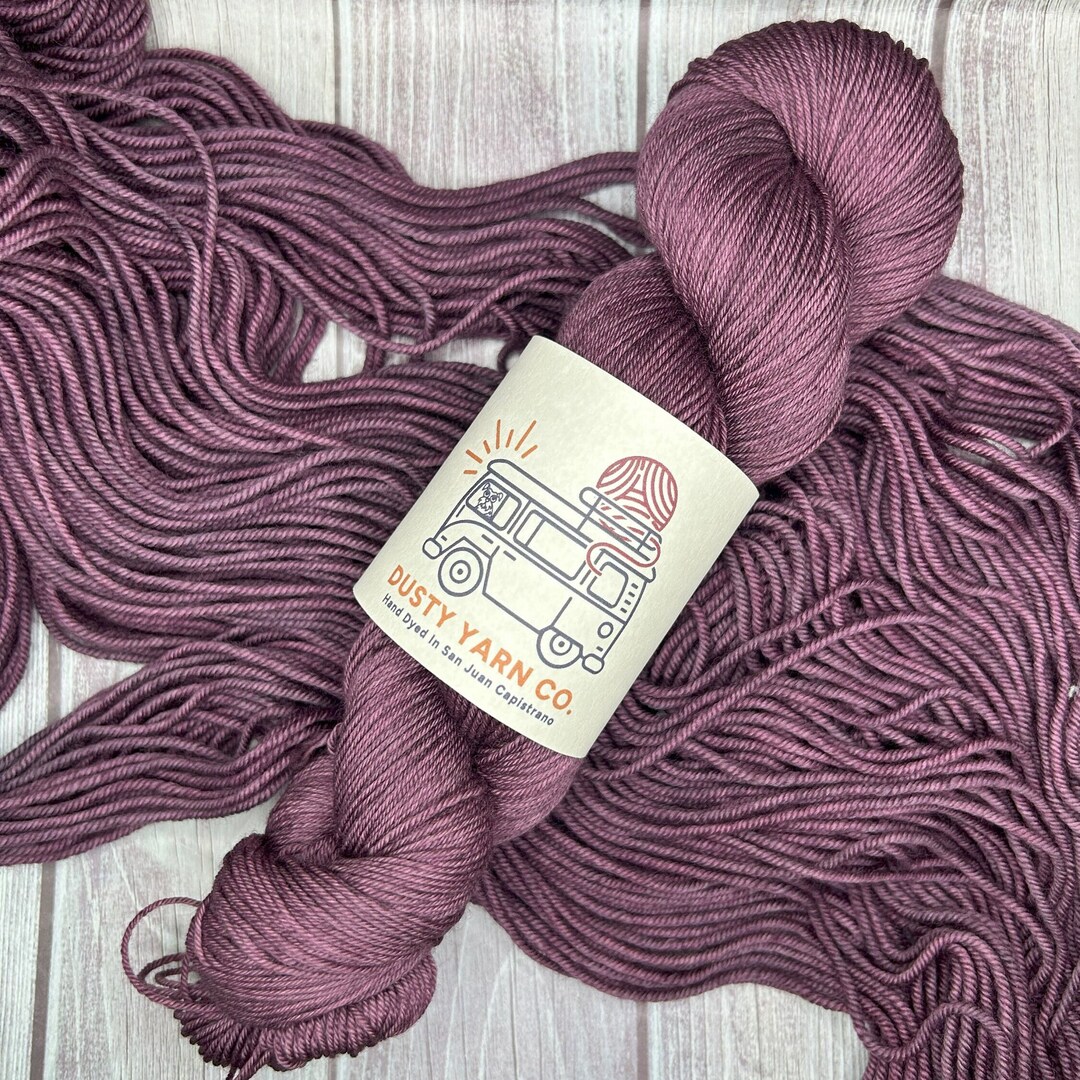SHOOK - Hand Dyed Yarn - Indie Dyed Yarn, Purple, Wool, DK, Fingering ...