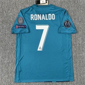 C Ronaldo No. 7 Soccer Uniform, 17-18 Real Madrid, Blue, Jersey ...