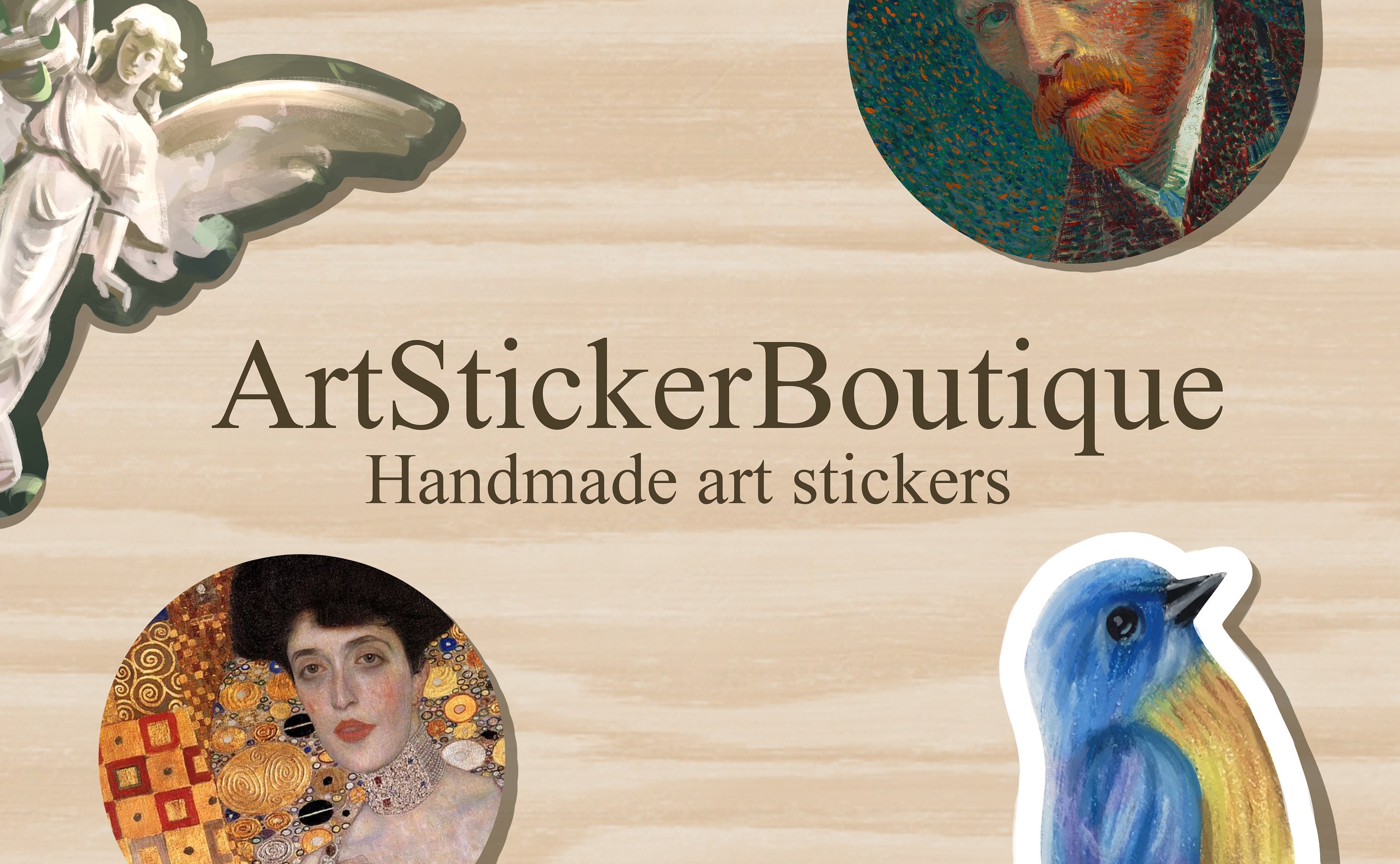 24 Mini Famous Artworks Sticker Set Small Fine Art Stickers - Etsy