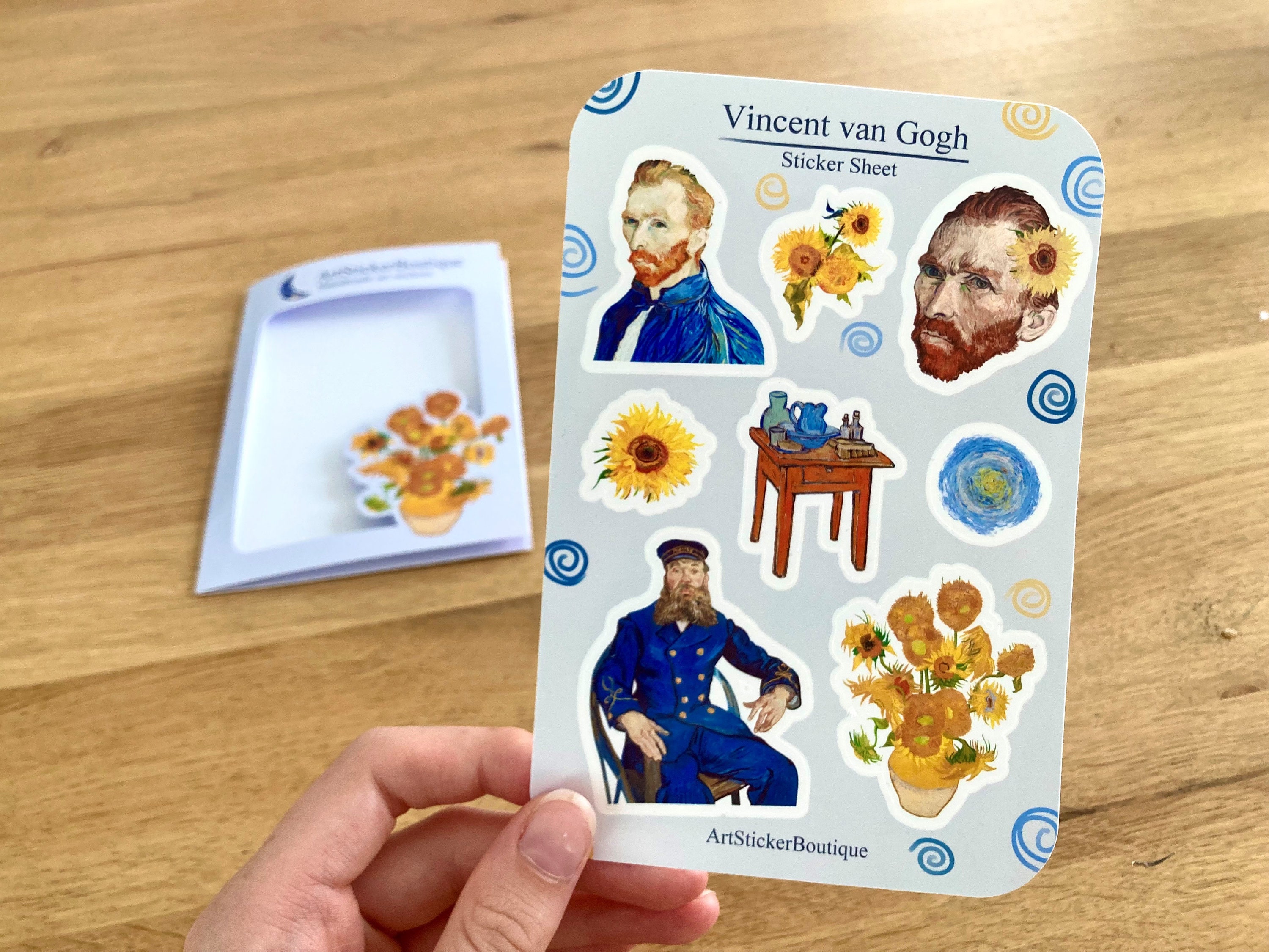 Sticker Sheet Vincent Van Gogh, 8 Fine Art Stickers With Aesthetic ...