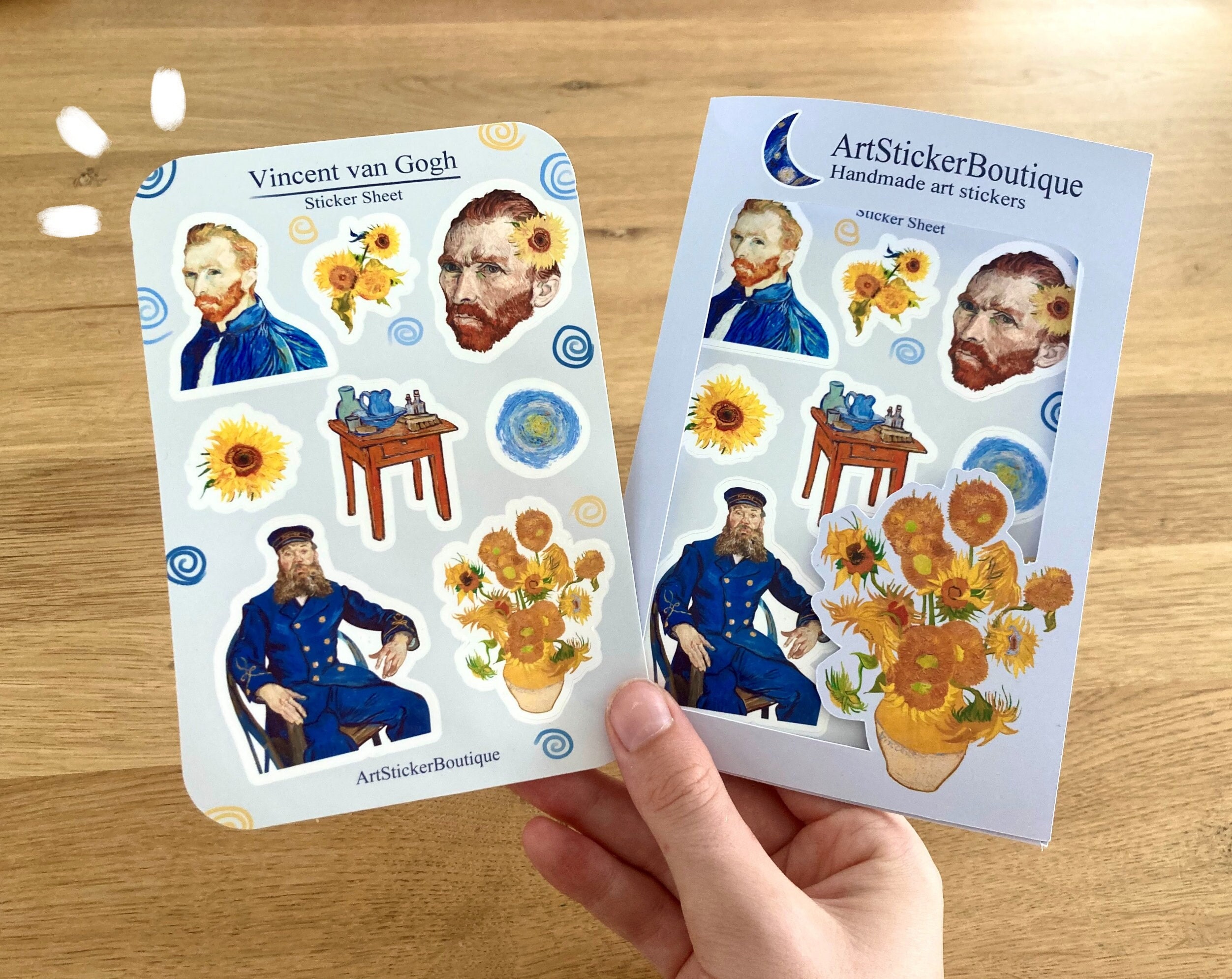 Sticker Sheet Vincent Van Gogh, 8 Fine Art Stickers With Aesthetic ...
