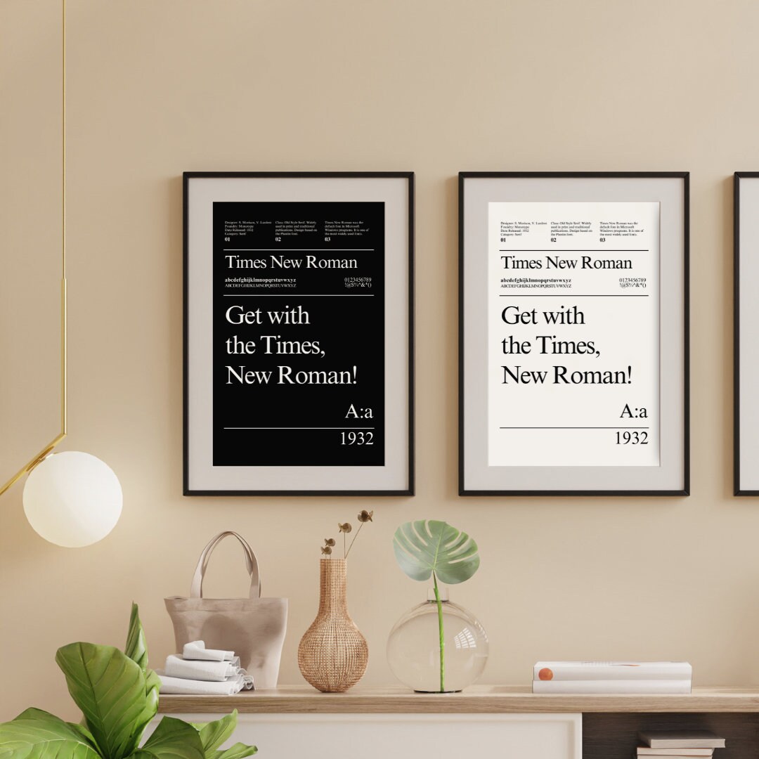 Play on Fonts Poster: Times New Roman Play on Words Poster Humor Modern ...