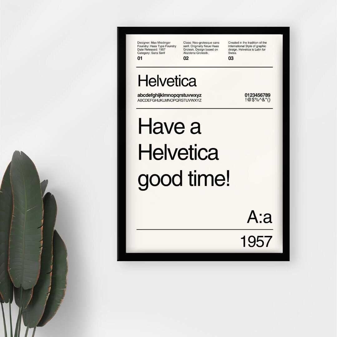 Play on Fonts Poster: Helvetica Play on Words Poster Humor Modern Wall ...