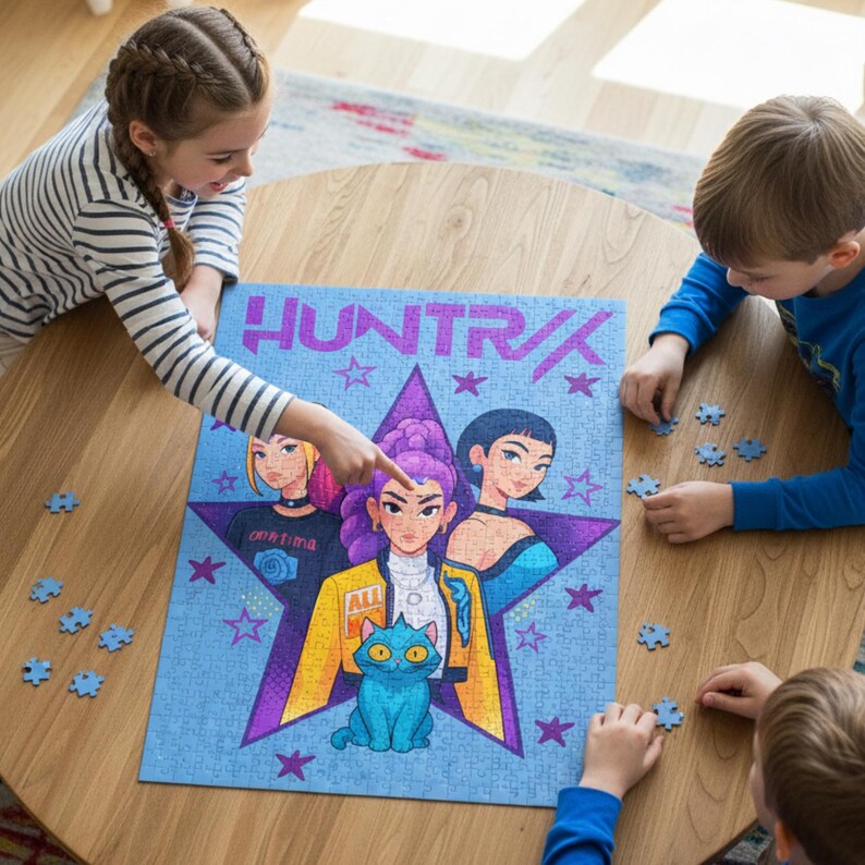 K-pop Demon Hunters Jigsaw Puzzle, Huntrix K-pop Gift, Children's Fun ...
