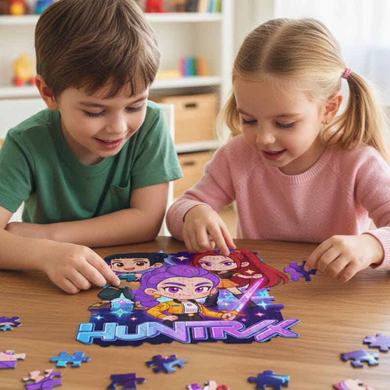 K-pop Demon Hunters Jigsaw Puzzle, Huntrix K-pop Gift, Children's Fun ...