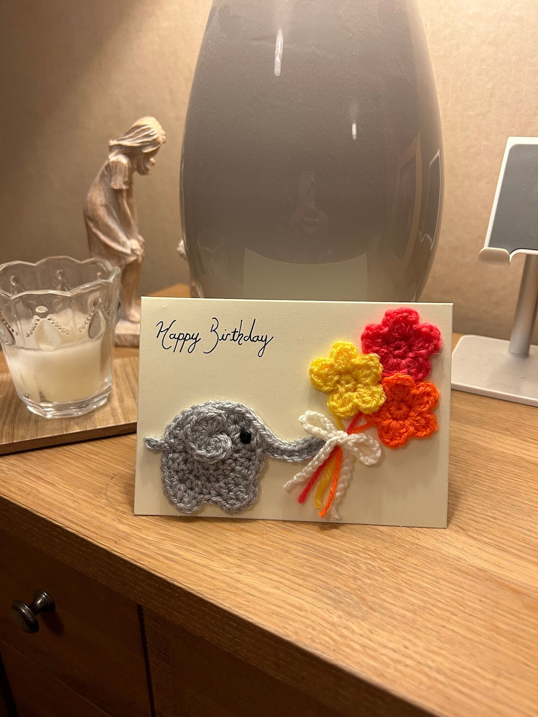 Handmade Crochet Birthday Card, Crochet Birthday Card, Crochet Card ...