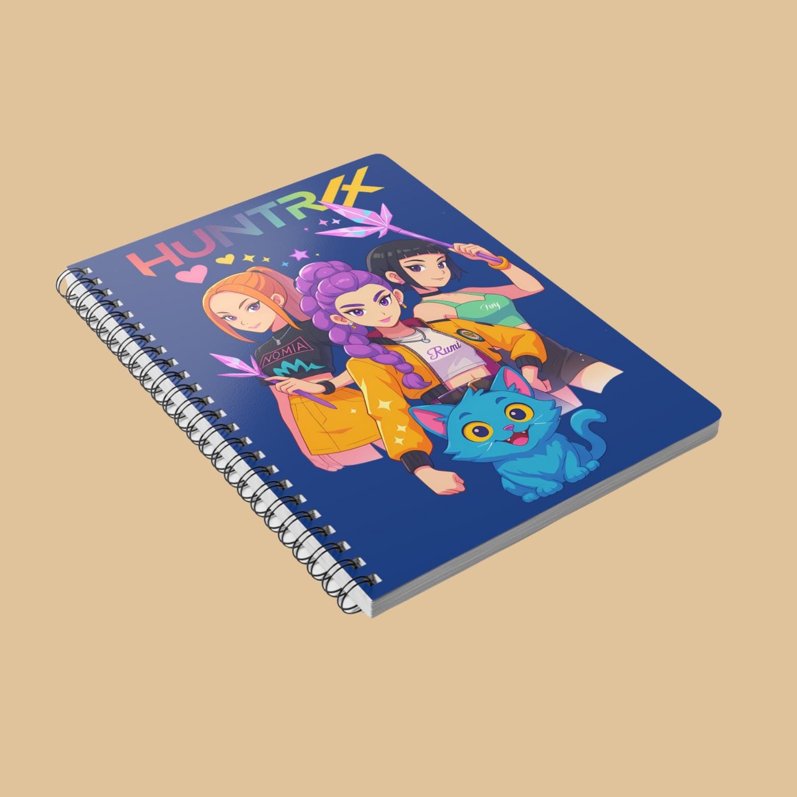 A5 K-pop Personalised Demon Hunter Huntrix Spiral Notebook, Stationery ...