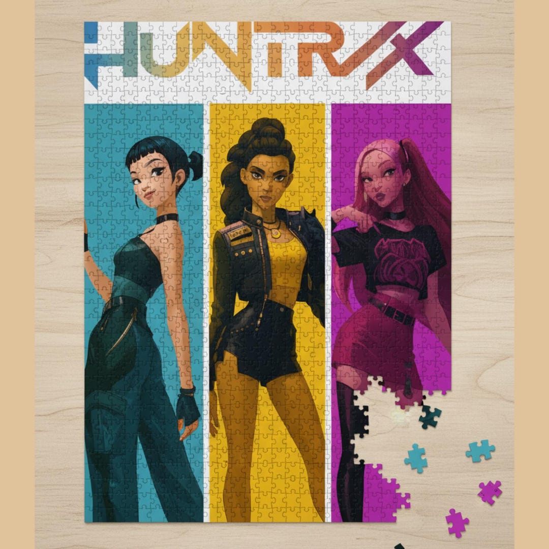 K-pop Demon Hunters Jigsaw Puzzle, Huntrix K-pop Gift, Children's Fun ...