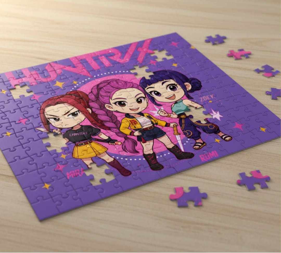 K-pop Demon Hunters Jigsaw Puzzle, Huntrix K-pop Gift, Children's Fun ...