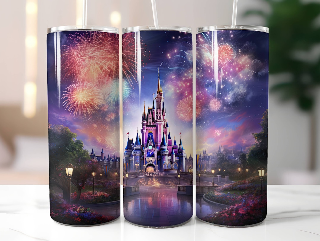 3D Princess Castle 20oz Tumbler Sublimation Stained Glass Design ...