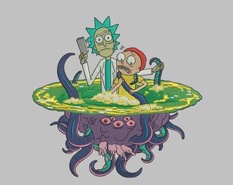 Rick and Morty Emrbroidery Design - Etsy