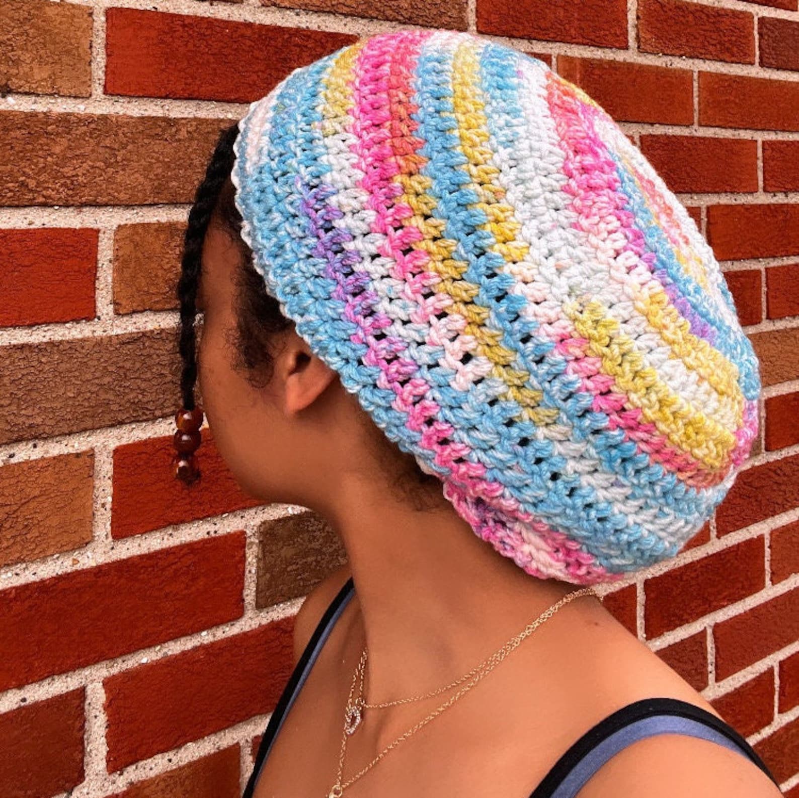 Easy Crochet Dreadlock Sock / Slouch Beanie PATTERN | Beginner Friendly ...