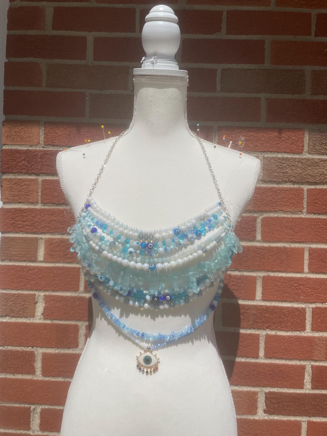 Beaded Evil Eye Top 1 of 1 | Crystal Beaded Bra - Etsy