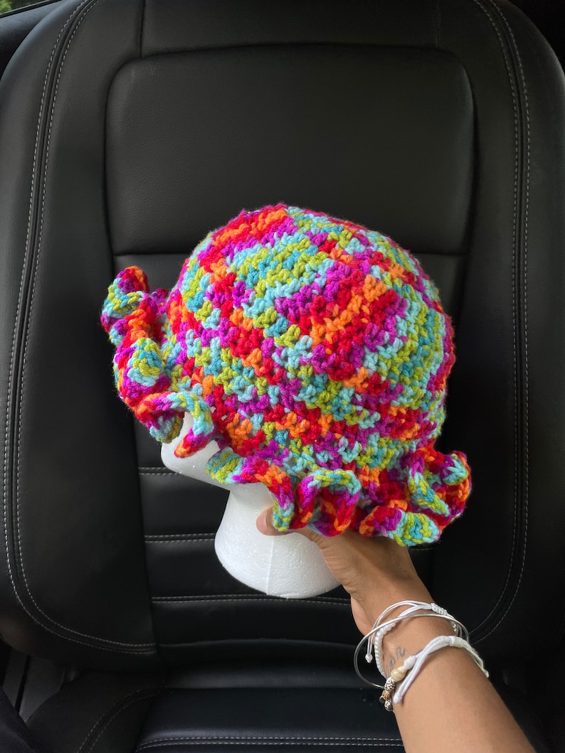 Easy Ruffle Crochet Bucket Hat Pattern Beginner Friendly - Etsy