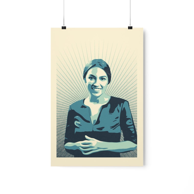 AOC | Alexandria Ocasio-cortez Poster | Political Leader Art | Premium ...