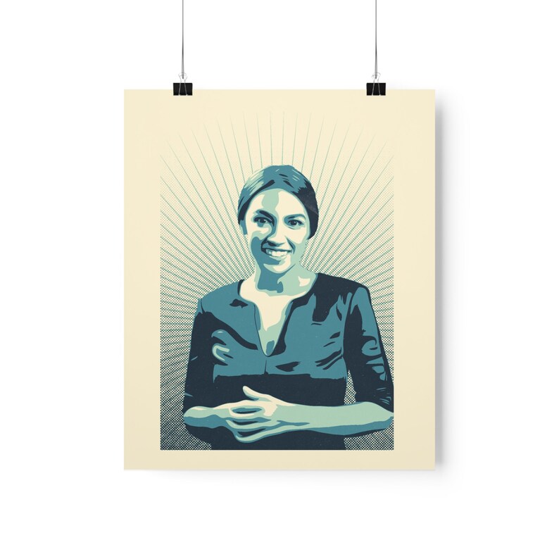 AOC | Alexandria Ocasio-cortez Poster | Political Leader Art | Premium ...