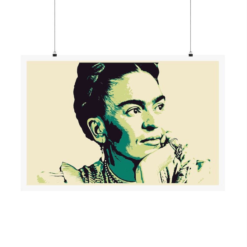 Frida Portrait Empowering Female Artist Art Archival Ink Print - Etsy