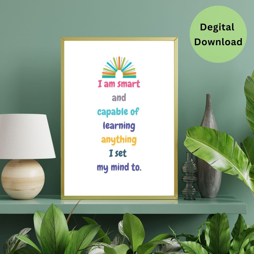 GIFT FOR KIDS, Positive Affirmations for Kids, Homeschool Art ...