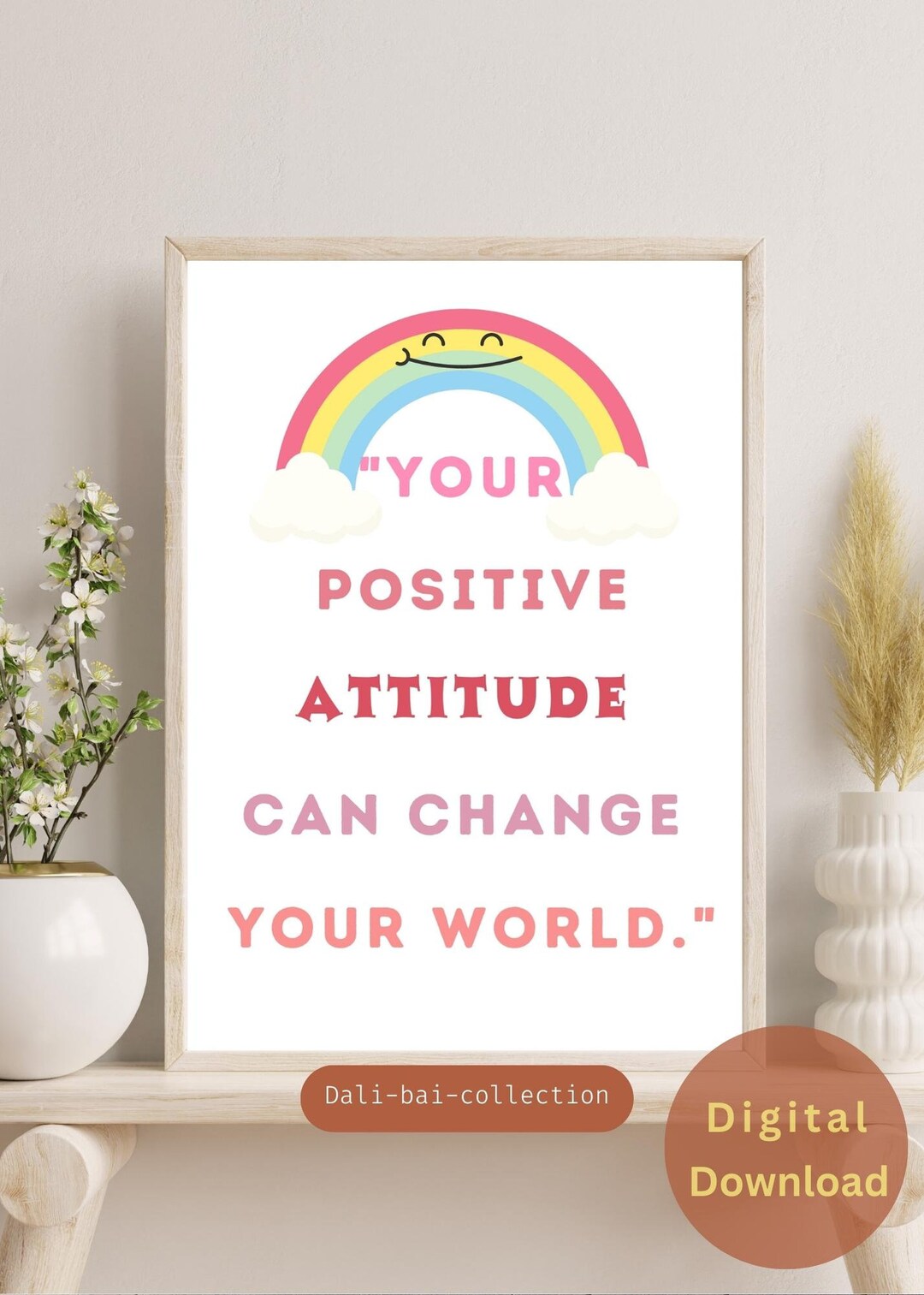 Positive Attitude, Positive Affirmation Print, NEUTRAL Print ...