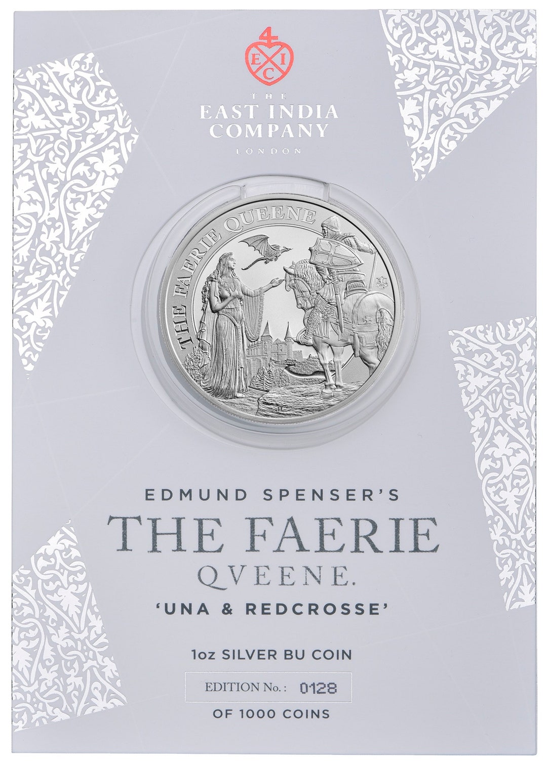 2023 1 Oz .999 Silver St. Helena Faerie Queene Una and Redcrosse Coin in Card - Etsy