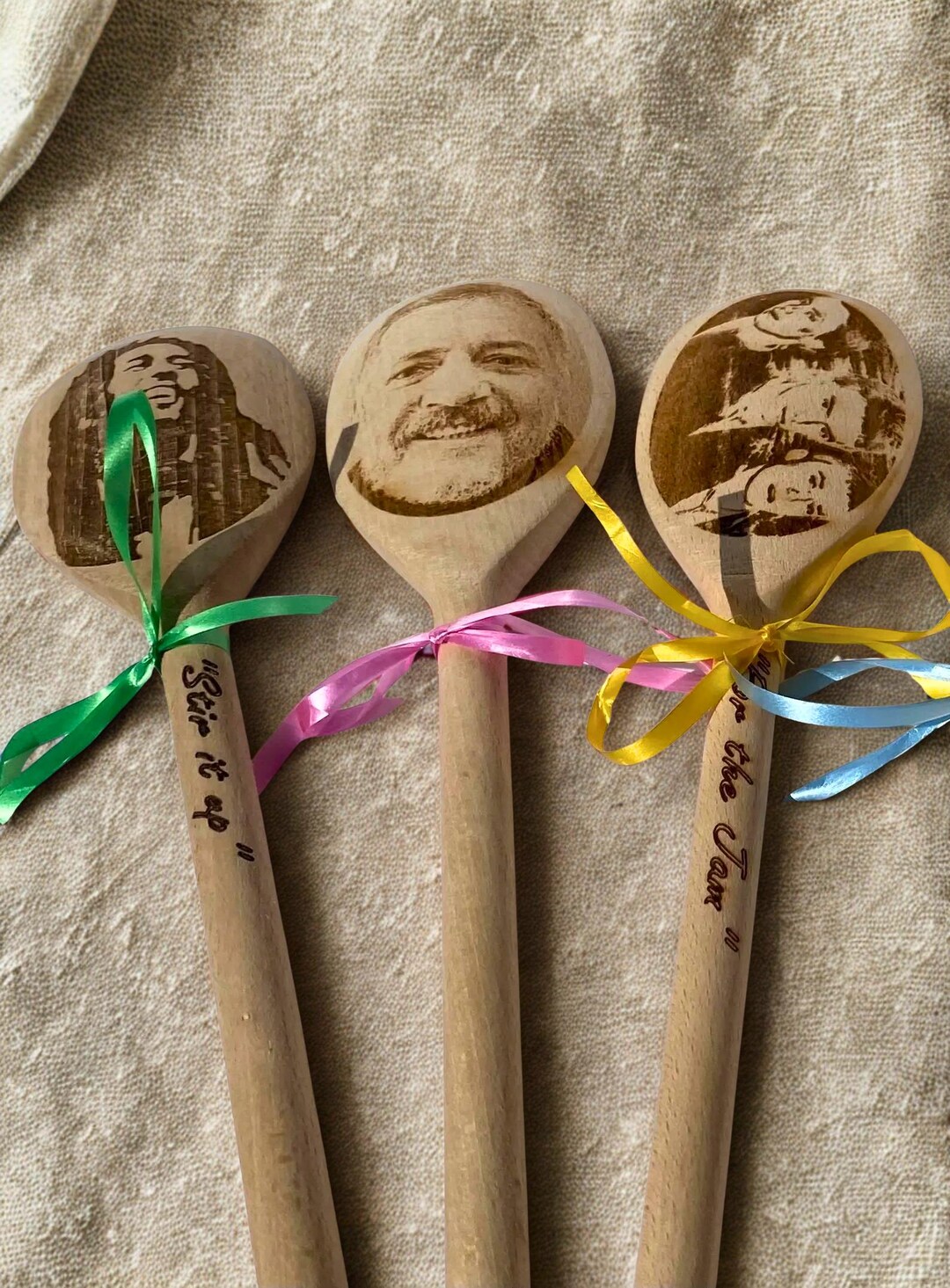 Personalised Wooden Spoon. A Face, Message, Slogan, or Anything You ...